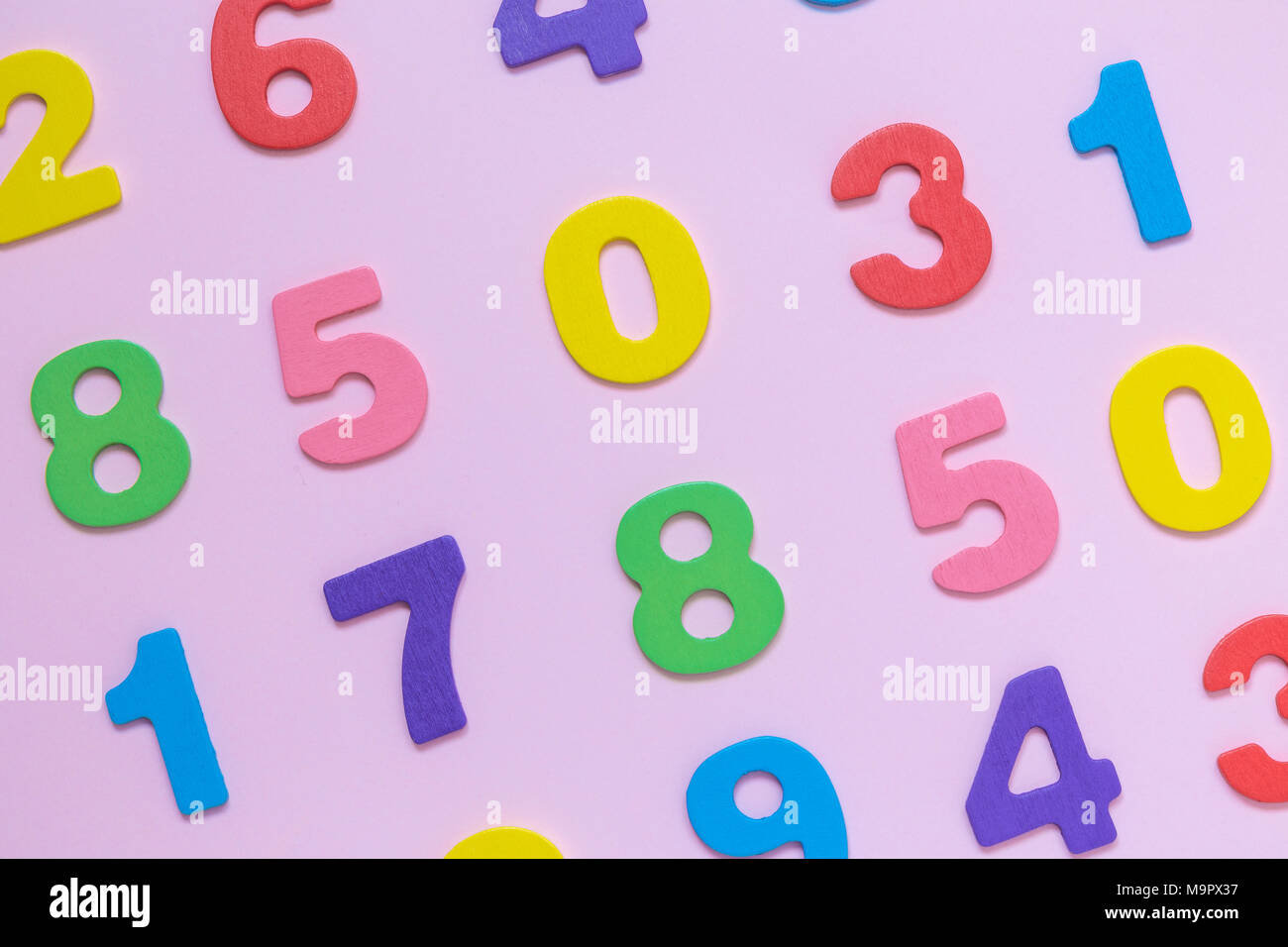 Colorful numbers pattern minimal creative concept Stock Photo - Alamy