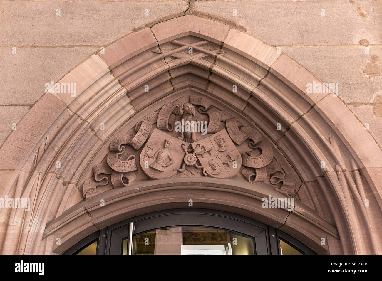 Sandstone relief over an entrance portal, 19th century, Nuremberg ...