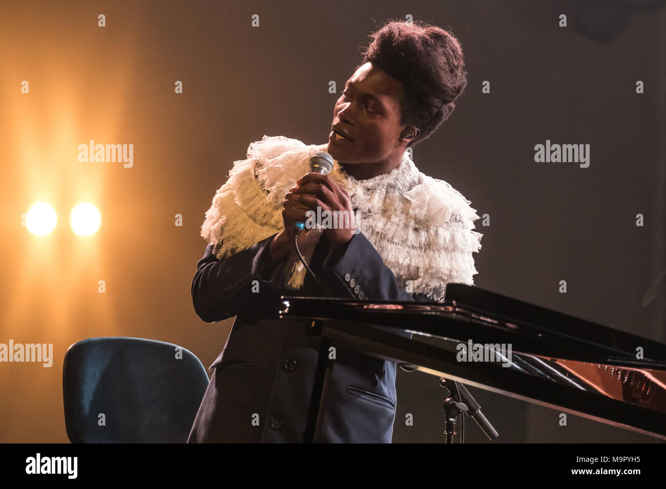 The British musician and songwriter Benjamin Clementine live at the ...