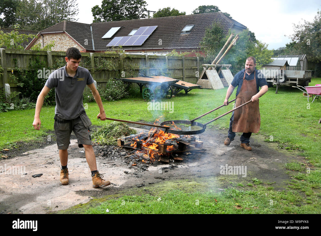 Mike and Greg Rowland from Colyton, Devon, the only father and son ...