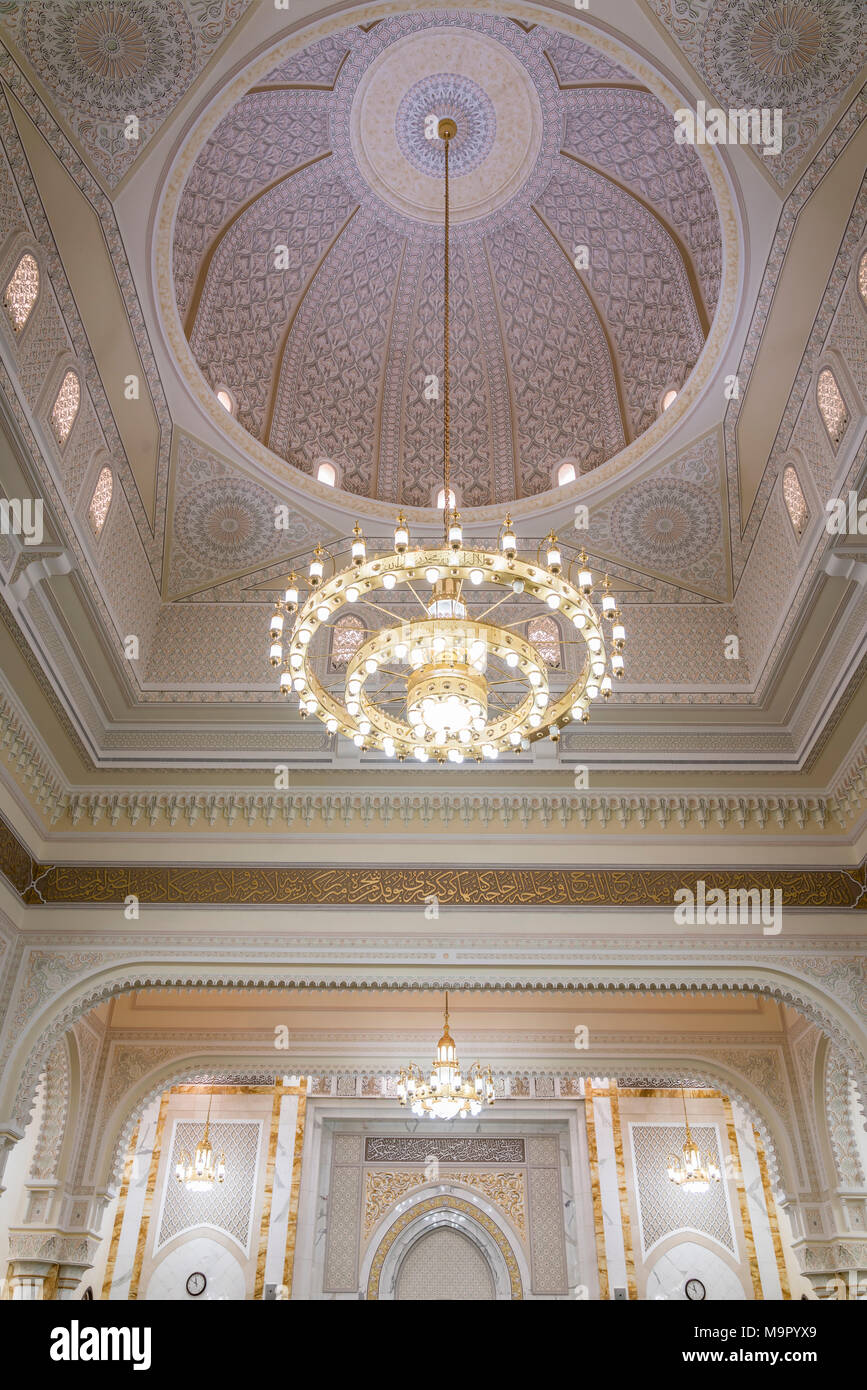 The interior of the Al Manara Mosque in Dubai, UAE, Middle East Stock ...