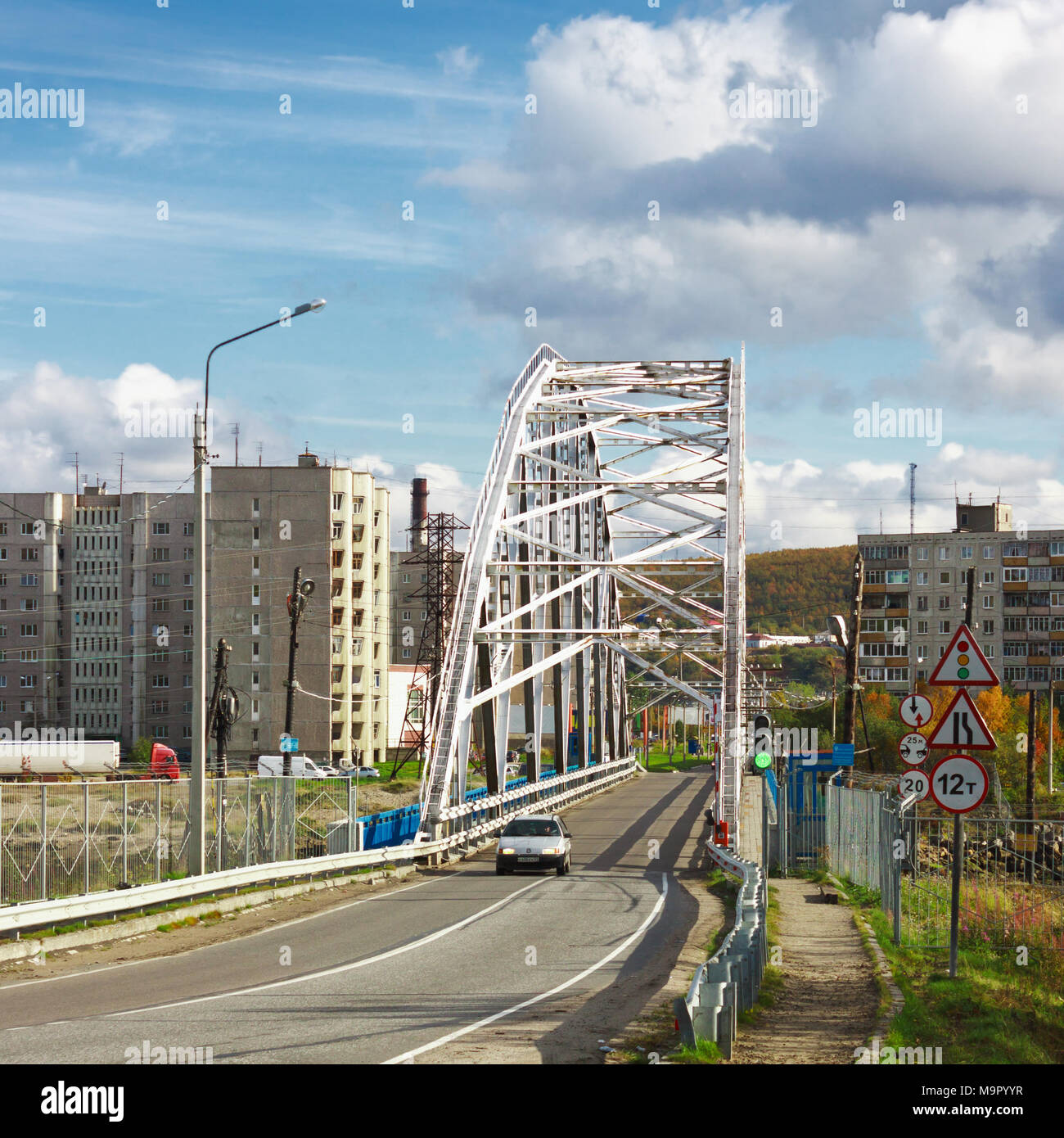 Kola, Russia - Sep 04, 2012: In a small but very old Arctic city there ...