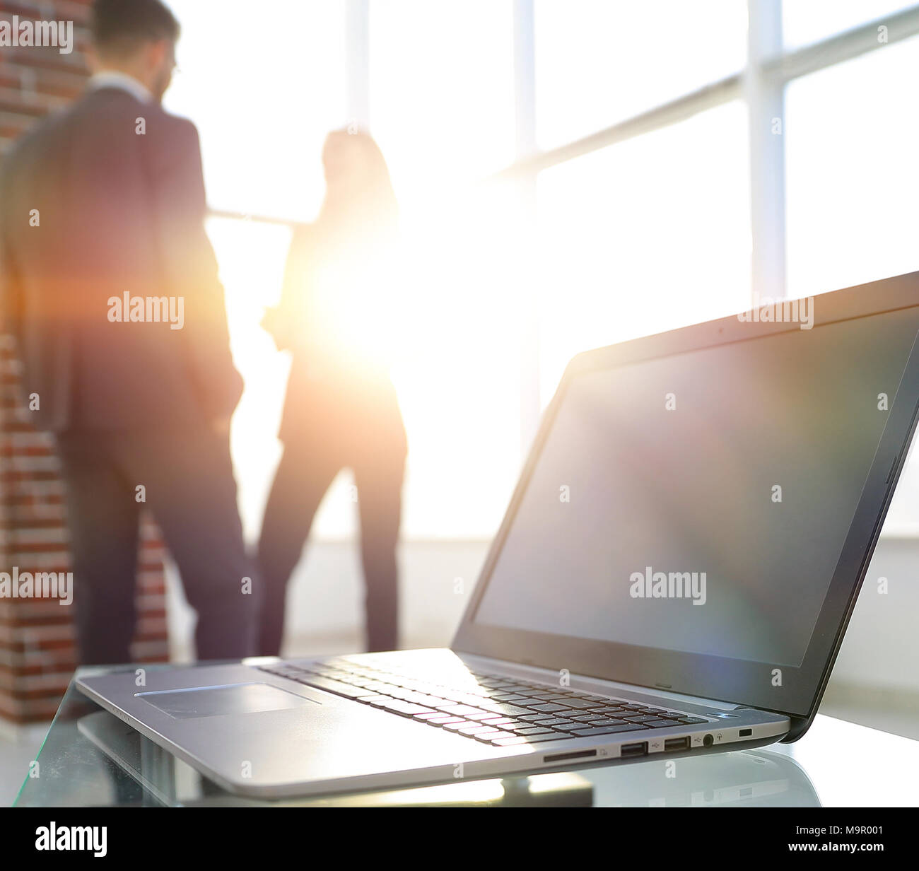 workspace table works in the office with a computer Stock Photo - Alamy