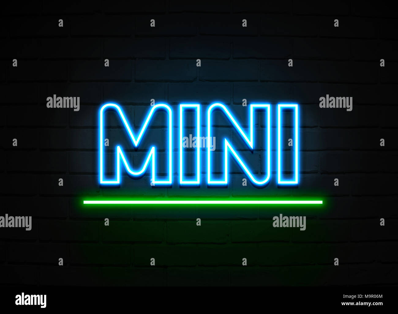 Neon glowing blue hi-res stock photography and images - Alamy