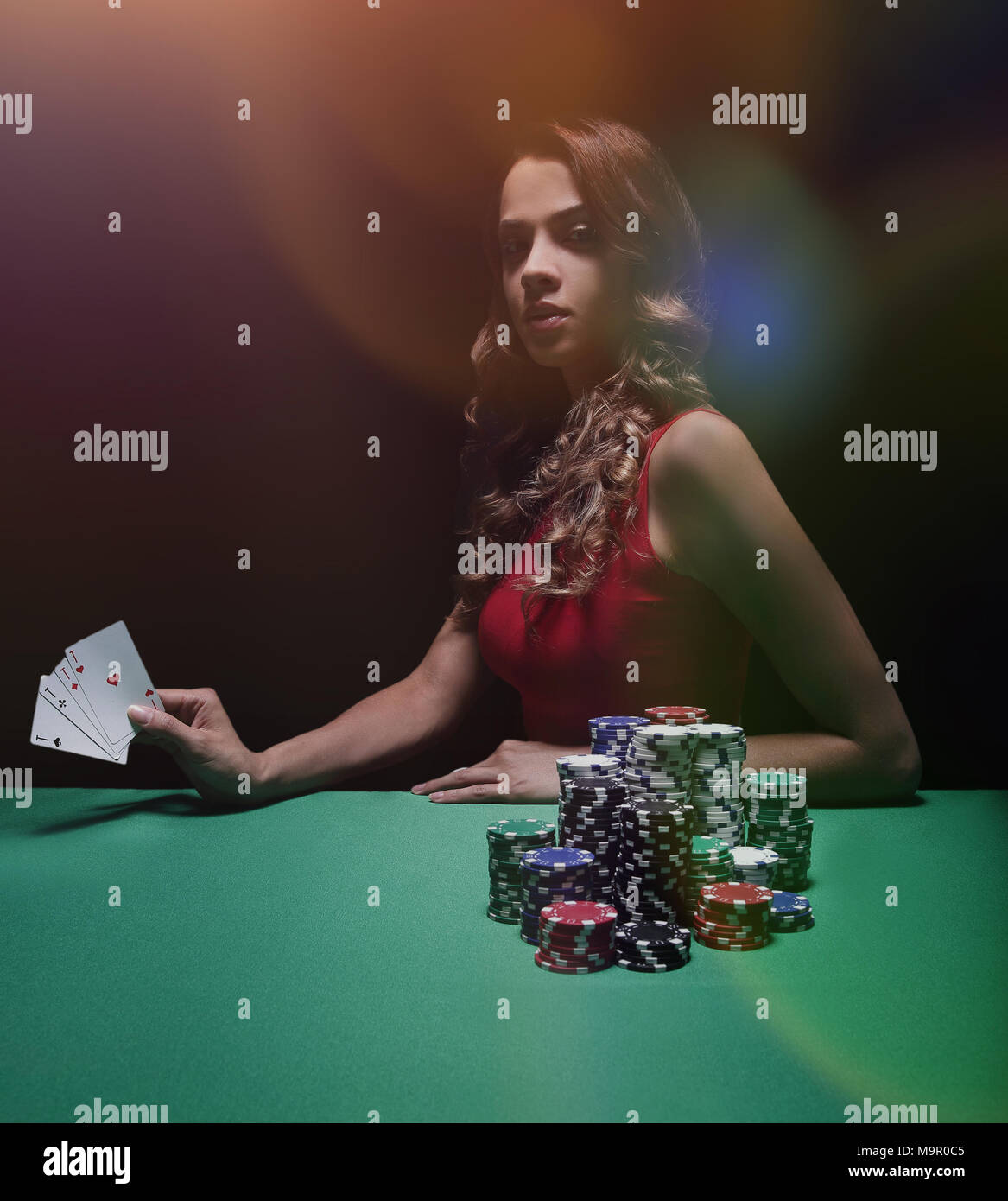 Croupier female poker hi-res stock photography and images - Alamy