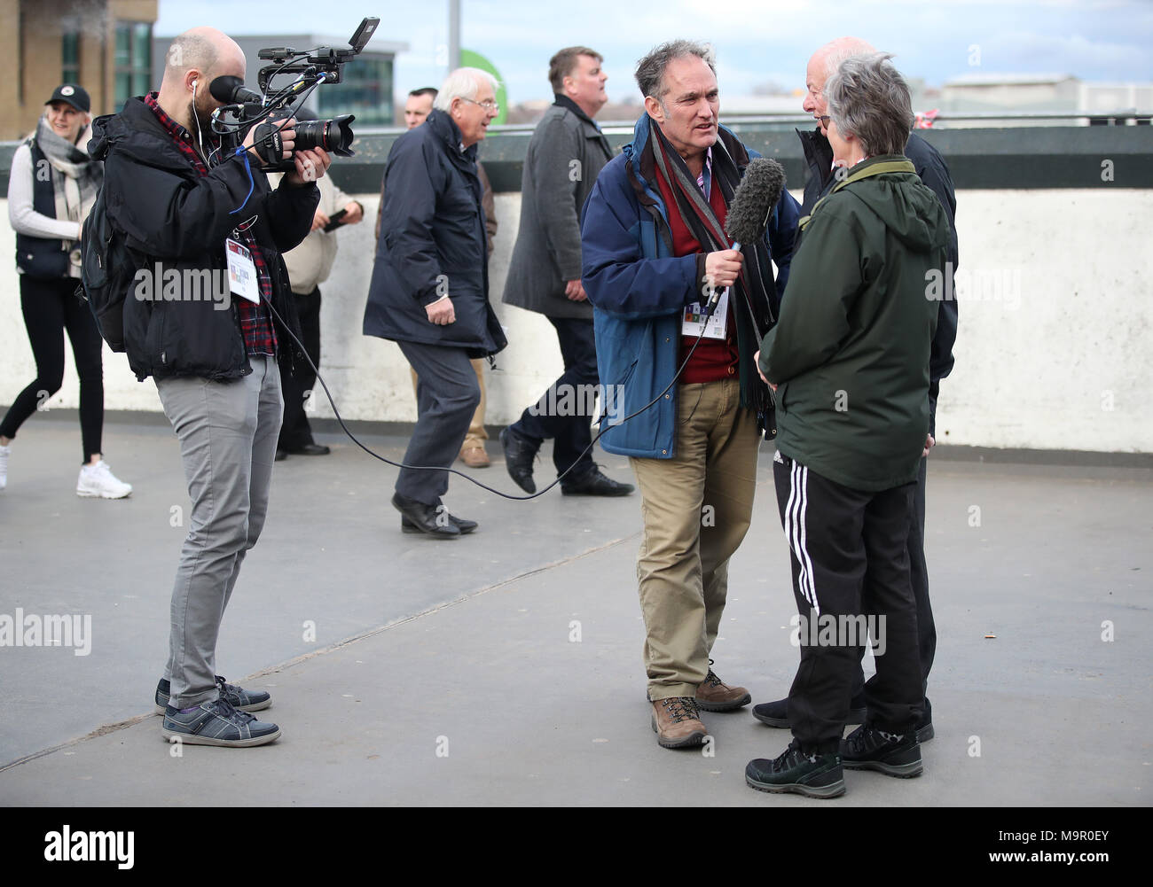 Jonathan Maitland interviews fans outside the ground about if they plan ...