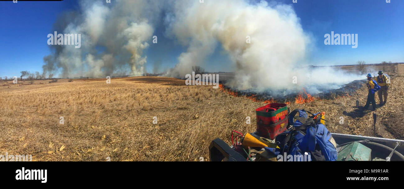 Controlled burn at Morris Wetland Management District. Controlled burn ...