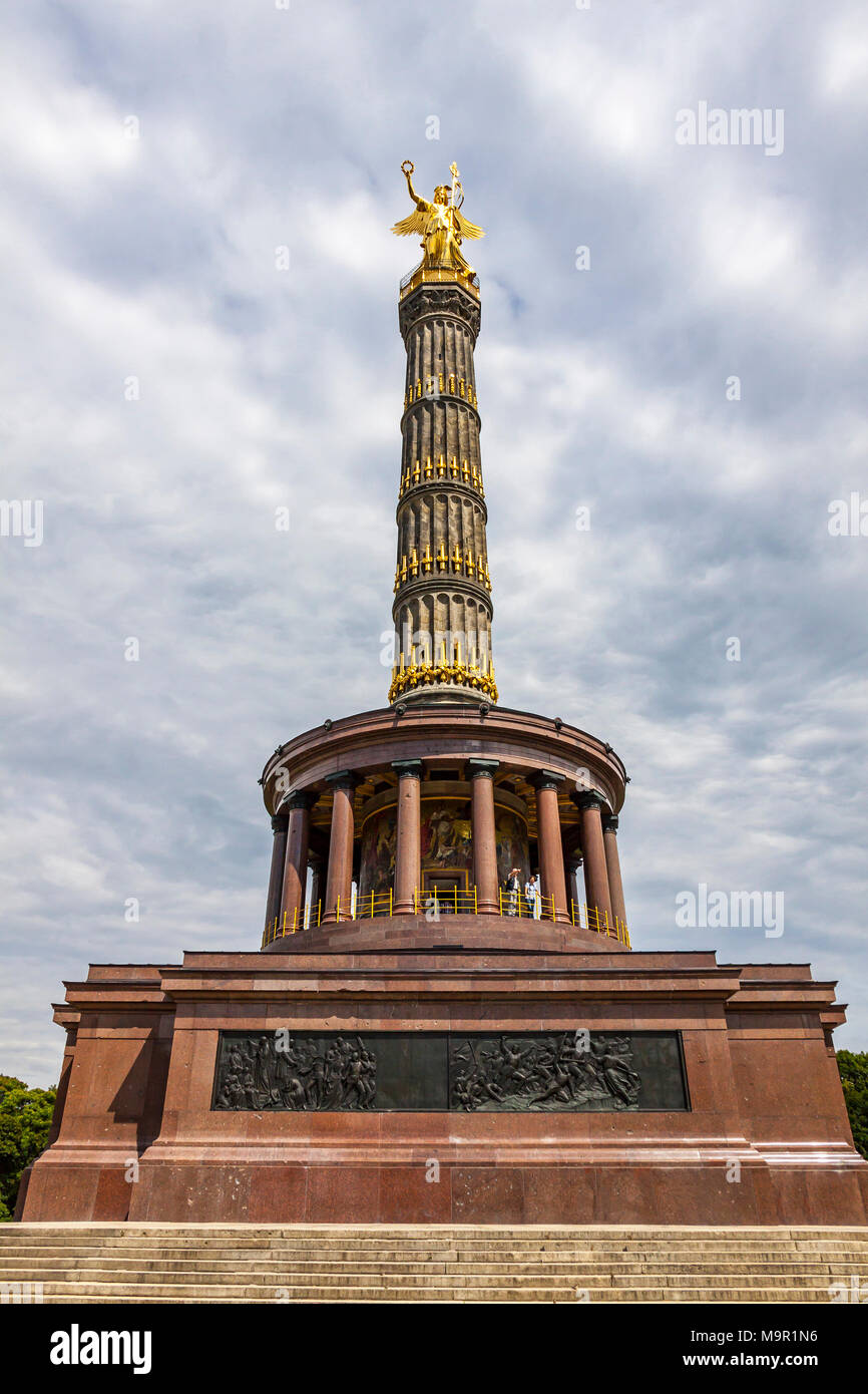 Victory Column, famous sight in Berlin city, Germany. Impressive ...