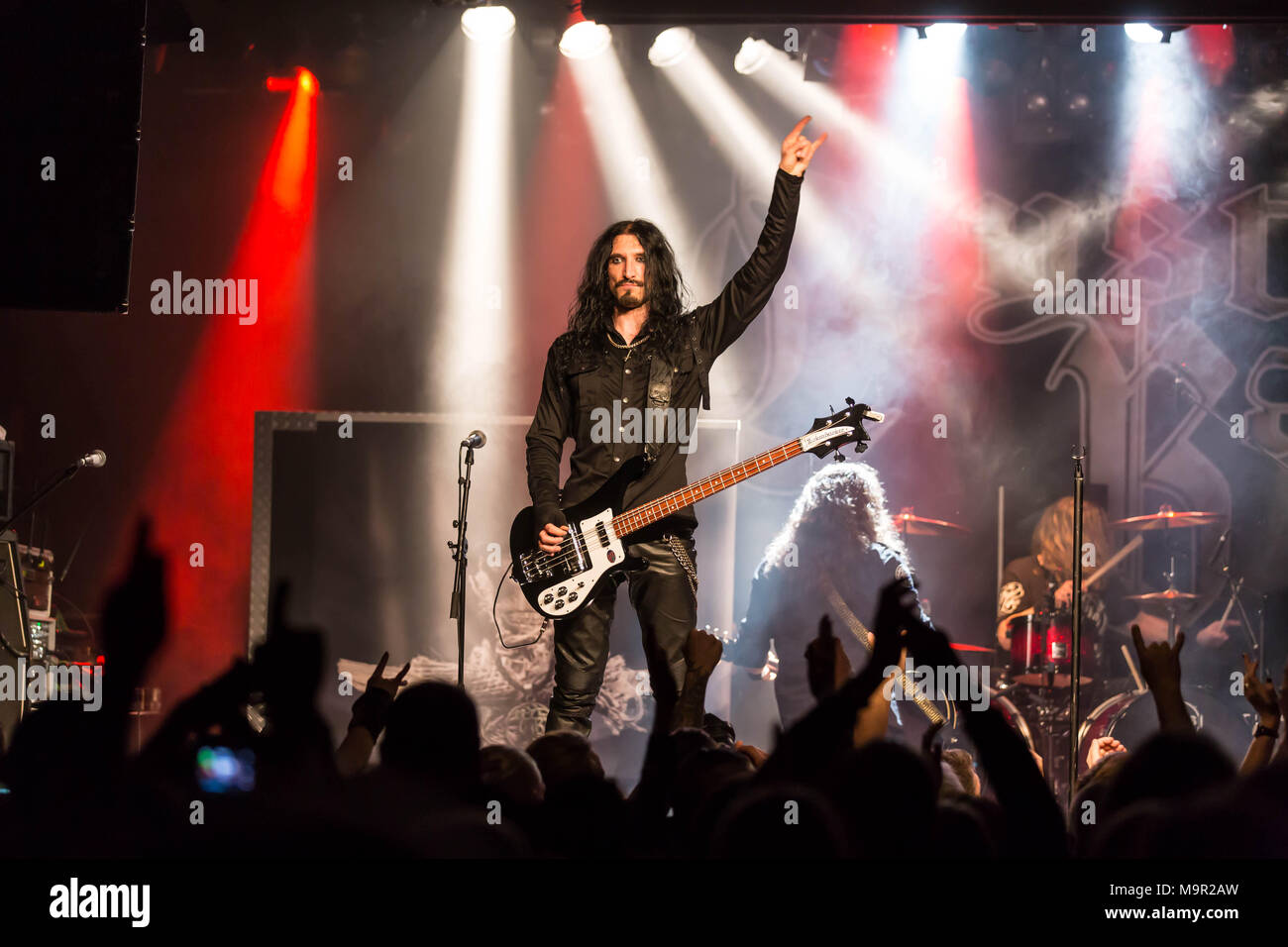 Cris Stone, bassist of the Swiss hard rock band Crystal Ball live at ...