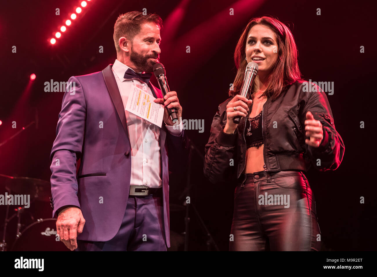 Swiss pop singer and presenter Leonard and German pop singer Vanessa ...