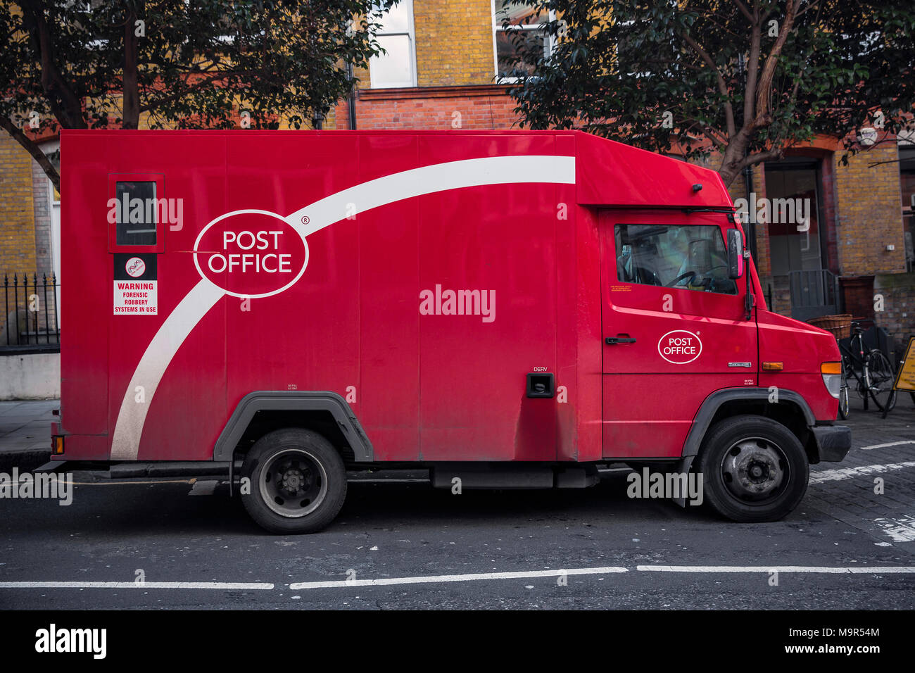 A red Post Office Security van parked in central London, UK Stock Photo ...