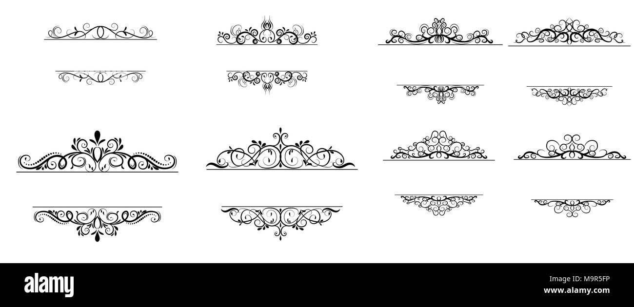 Vintage vector swirl frame set Stock Vector Image & Art - Alamy