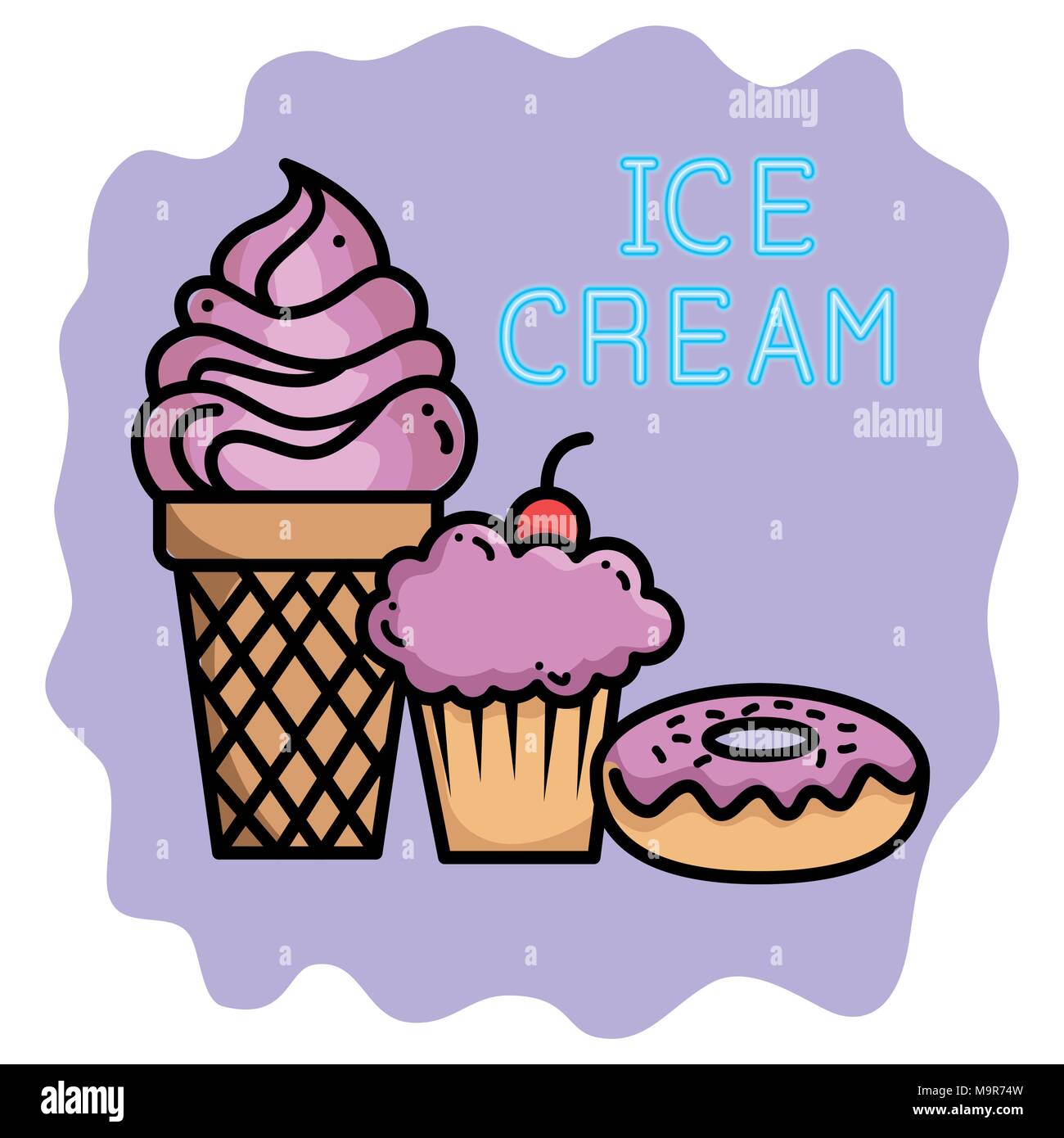 Collection tasty dairy products Cut Out Stock Images & Pictures - Alamy