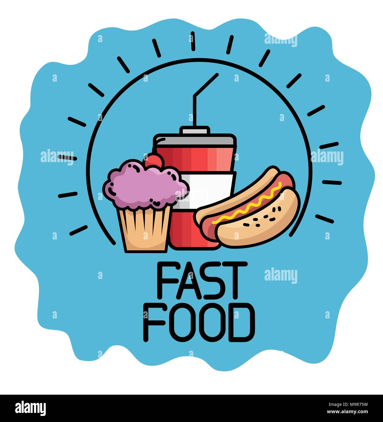 Set of cupcake designs Stock Vector Images - Alamy