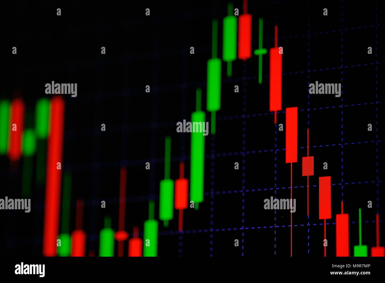Candle stick graph chart with indicator showing bullish point or ...