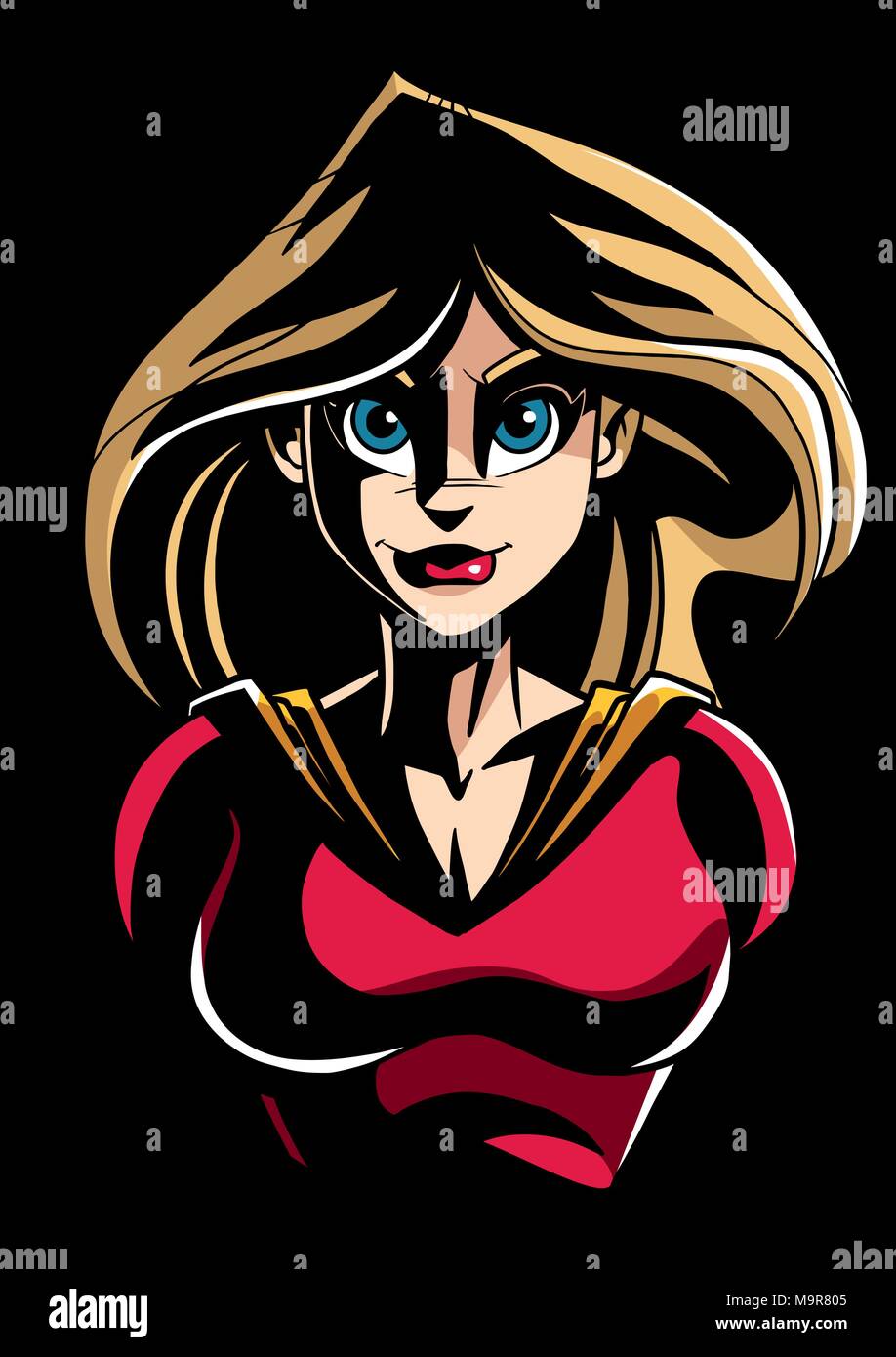 Cartoon female superhero hi-res stock photography and images - Alamy