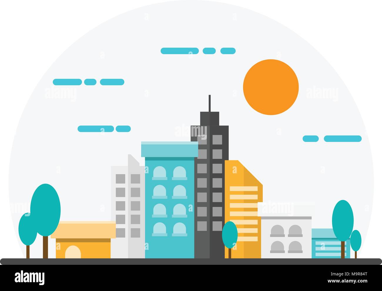 Business downtown city landscape Stock Vector Images - Alamy