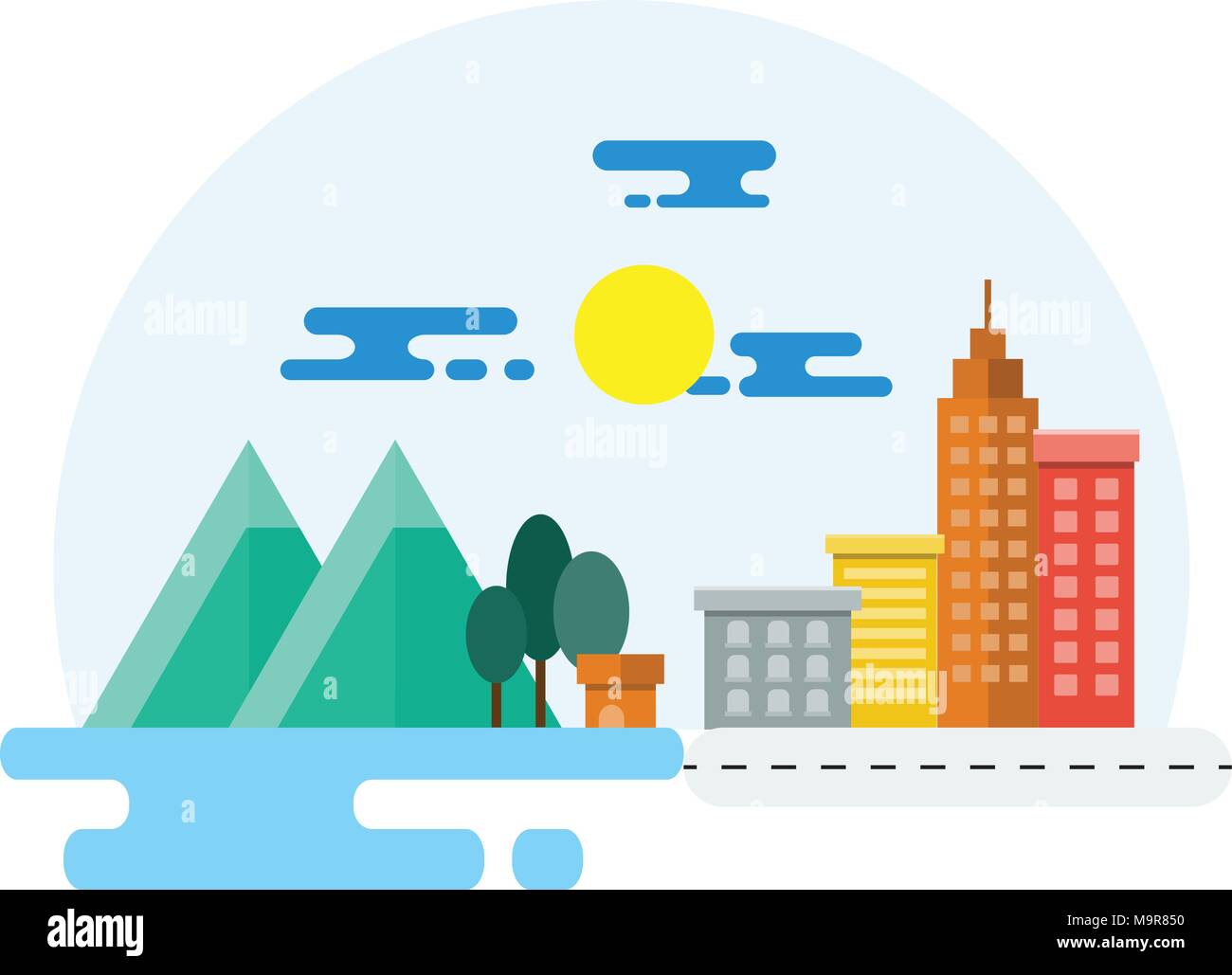 Urban and countryside Stock Vector Images - Alamy