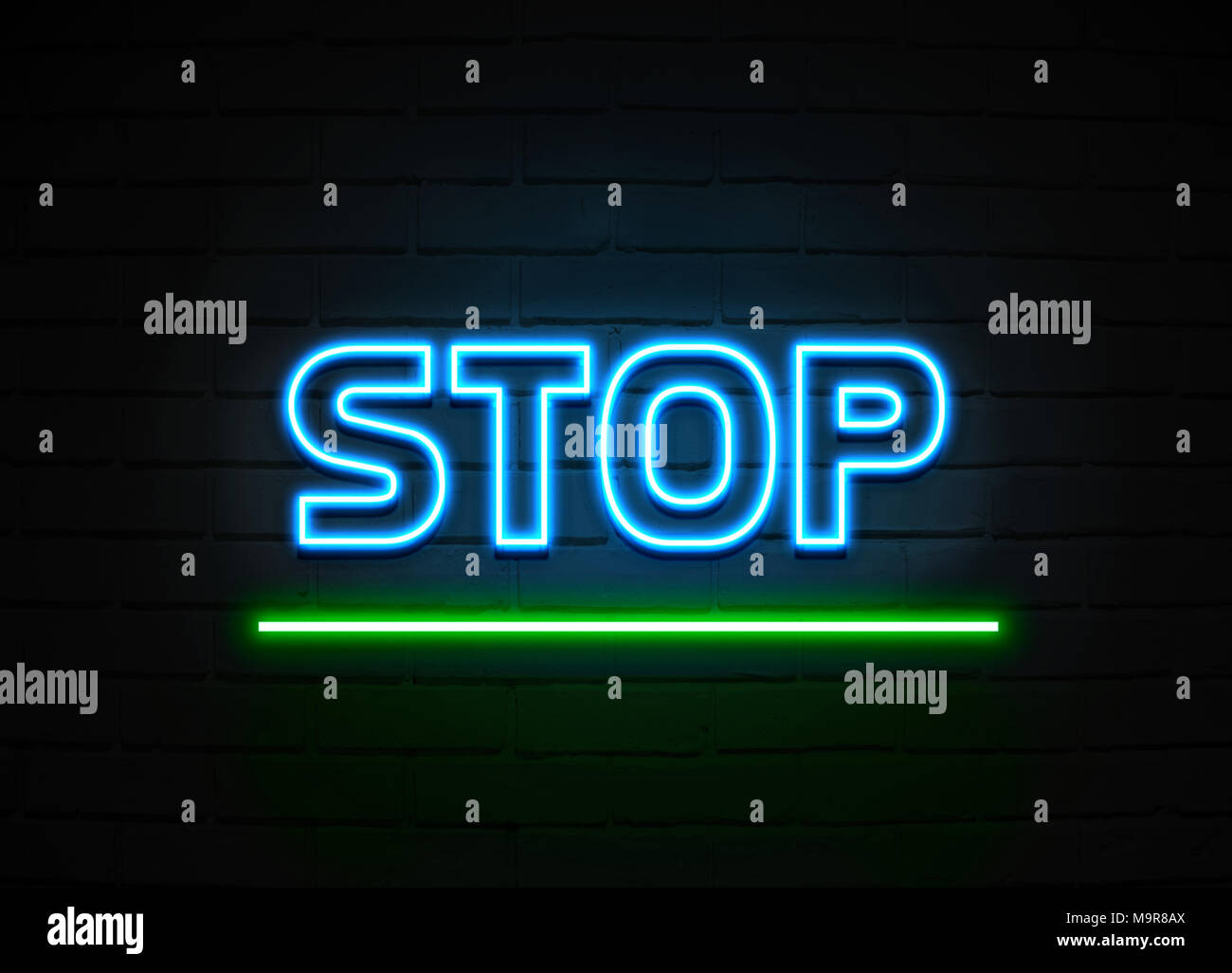 Illuminated stop sign hi-res stock photography and images - Alamy