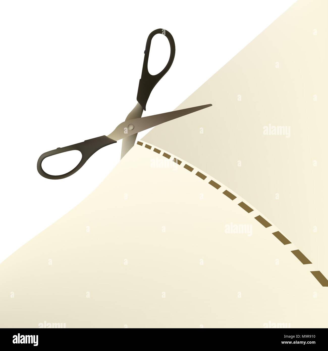 Scissors hand cut paper Stock Vector Images - Alamy
