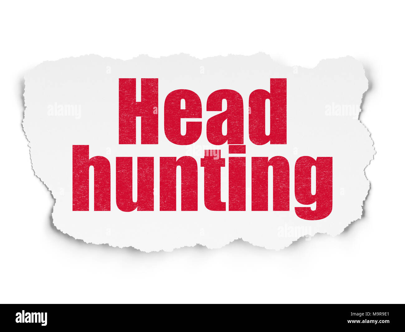 Business concept: Head Hunting on Torn Paper background Stock Photo - Alamy