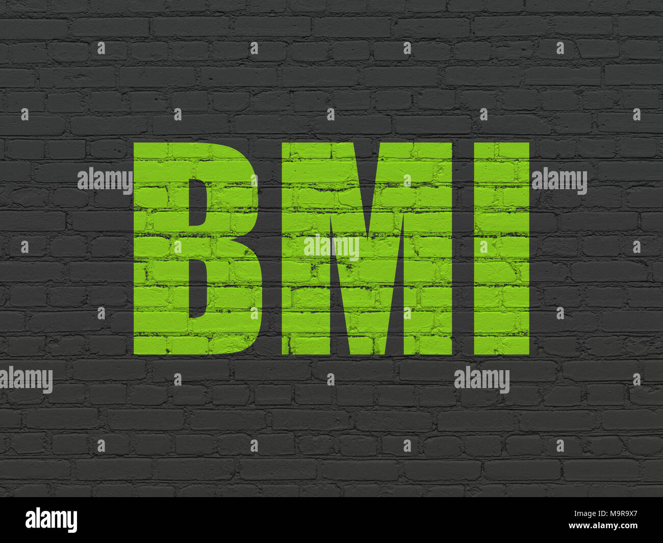 Healthcare concept: BMI on wall background Stock Photo - Alamy