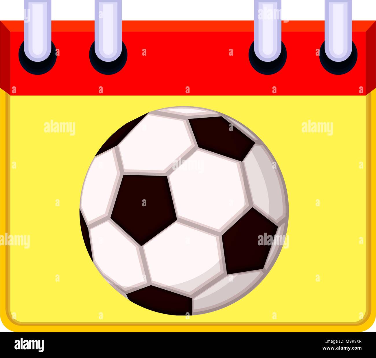 Colorful cartoon soccer game date calendar Stock Vector Image & Art - Alamy