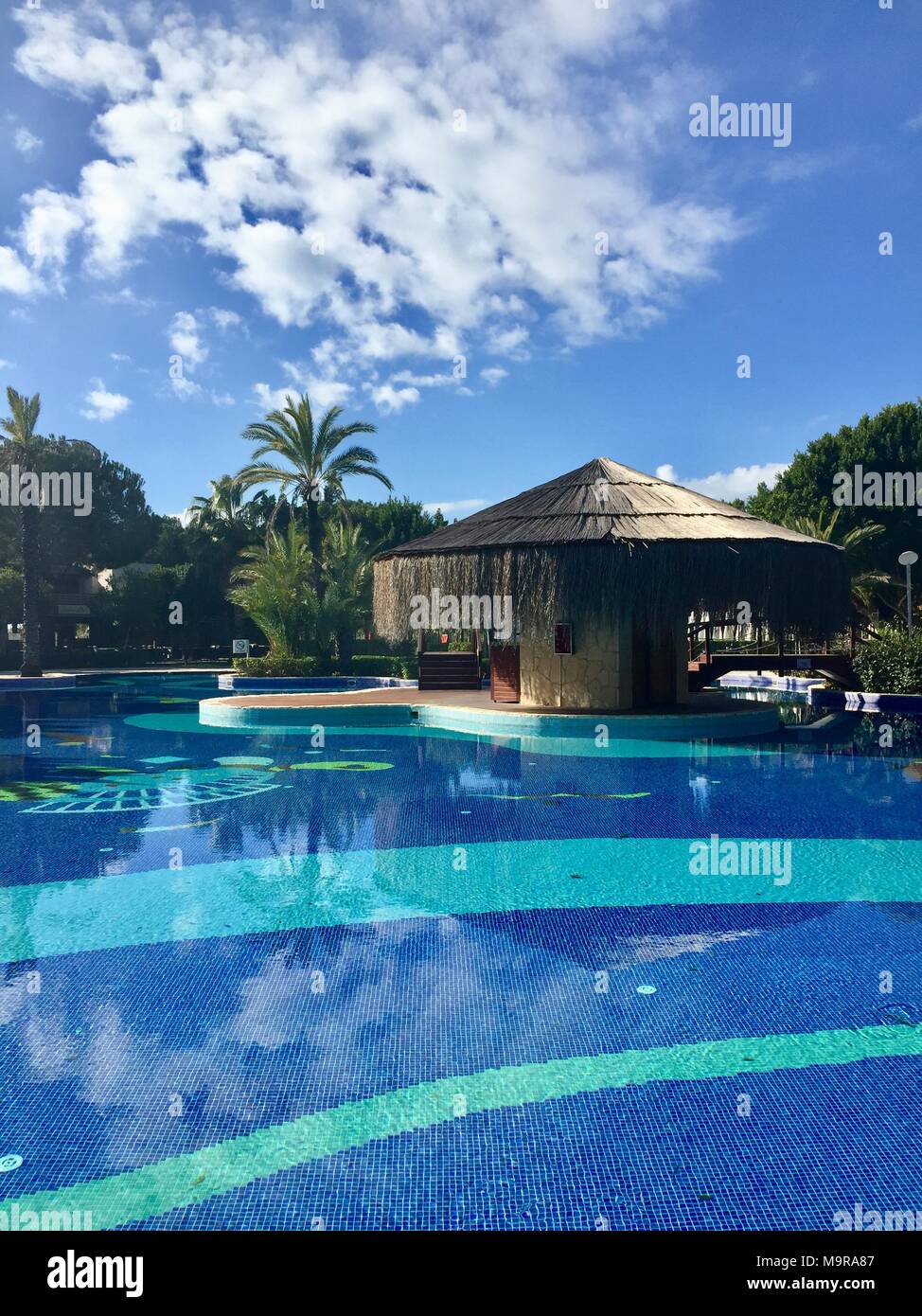 Beautiful tropical beach front hotel resort with swimming pool Stock ...