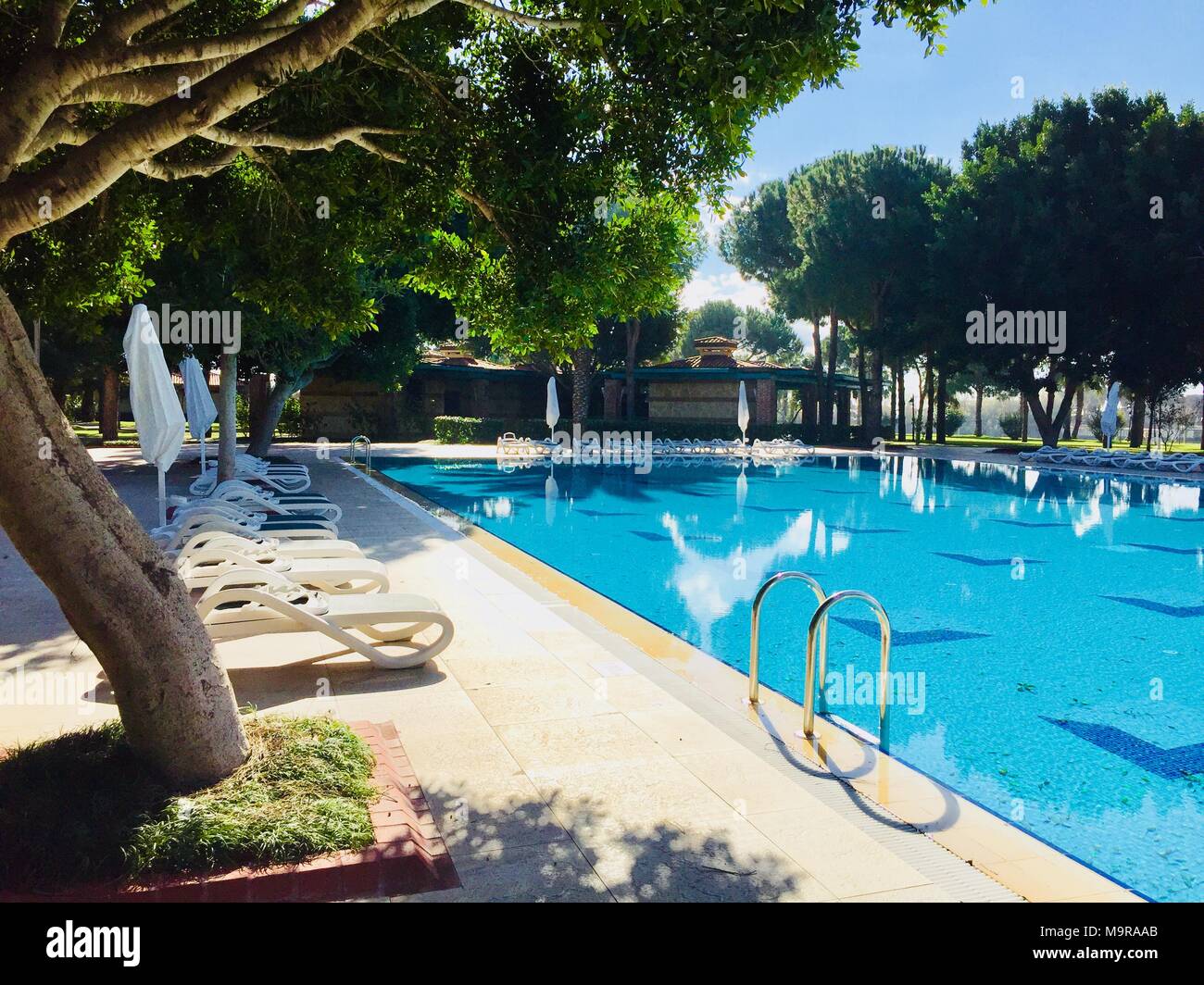 Beautiful tropical beach front hotel resort with swimming pool Stock ...