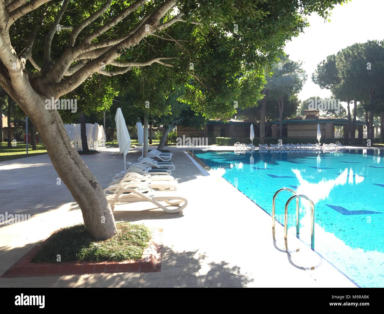 Beautiful tropical beach front hotel resort with swimming pool Stock ...