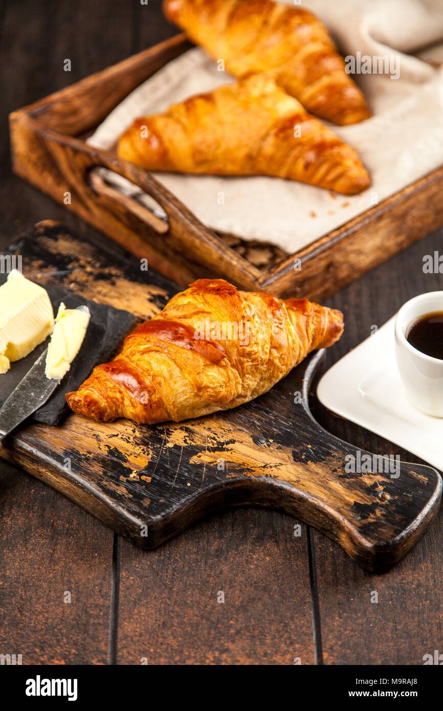 Fresh butter croissants Stock Photo - Alamy