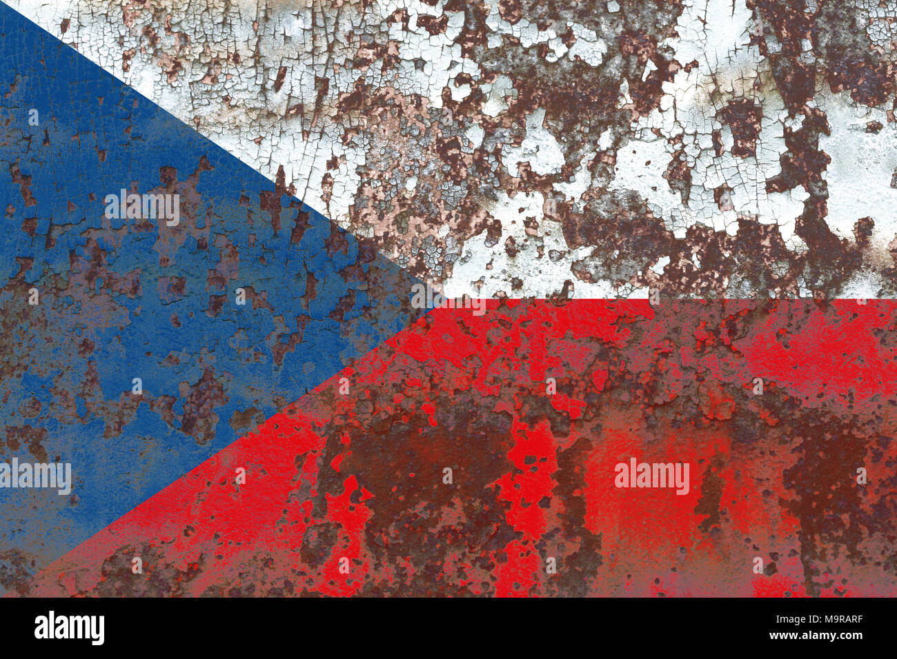 Grunge czech republic flag hi-res stock photography and images - Alamy