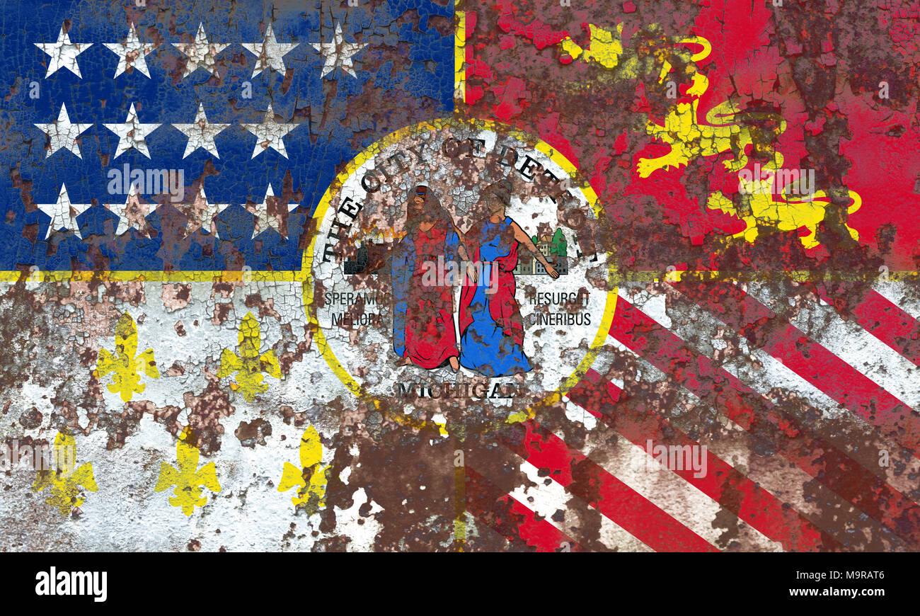 Michigan state flag national american hi-res stock photography and ...