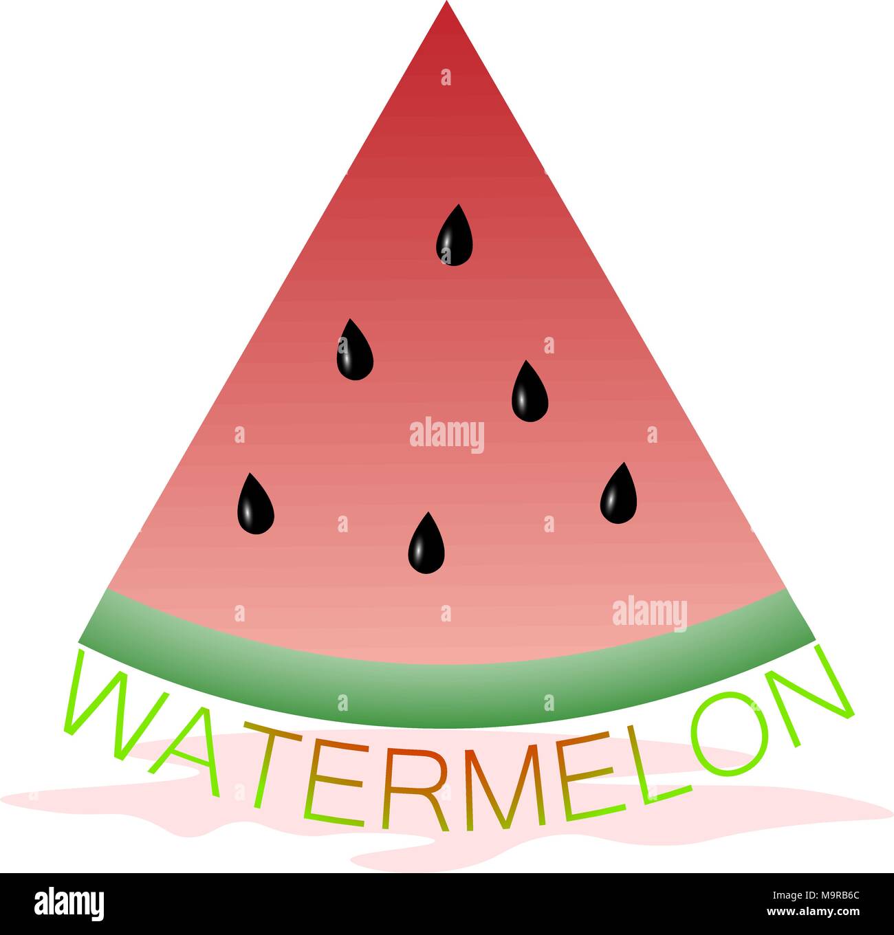 a slice of watermelon with a signature watermelon logo Stock Vector ...