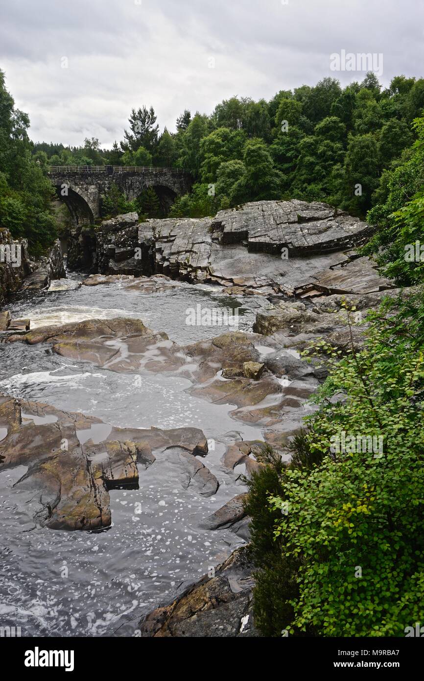 Garve, Scotland, UK: The Victorian-era Little Garve Bridge over Black ...