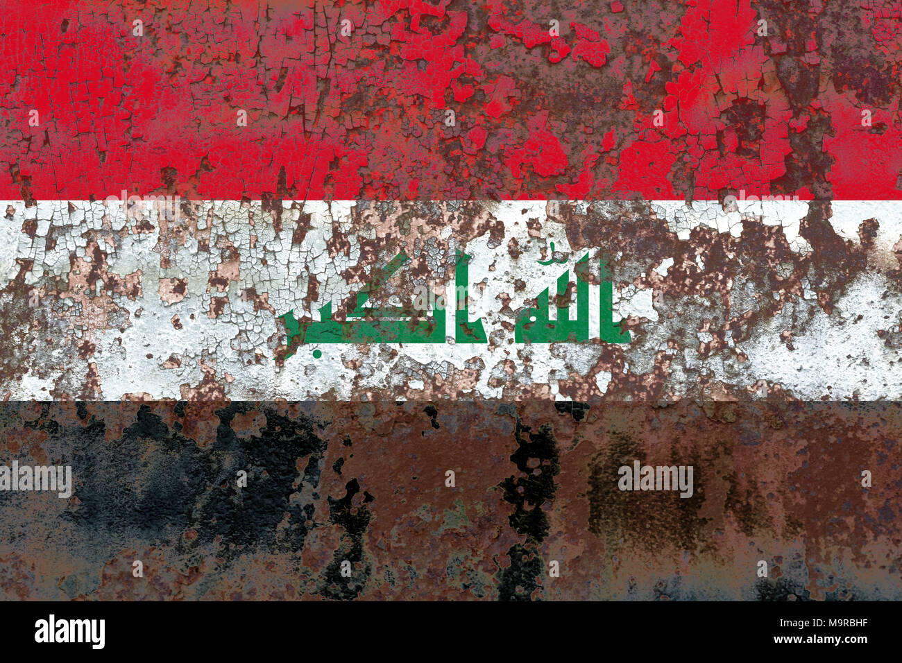 Flag iraq on old hi-res stock photography and images - Alamy