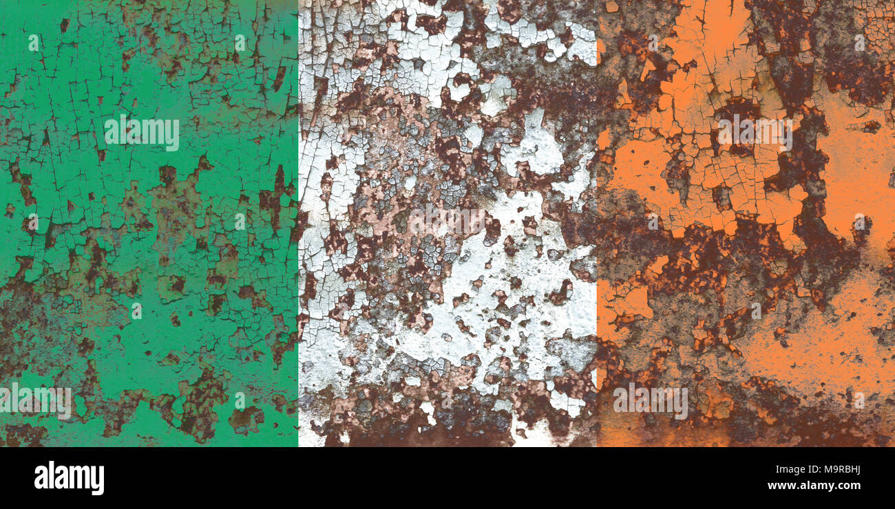 Old Ireland grunge background flag Stock Photo - Alamy