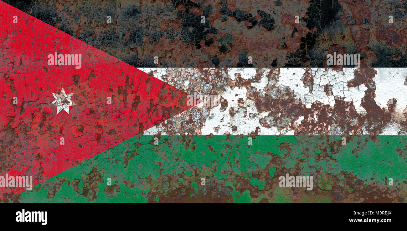 Old Jordan grunge background flag Stock Photo - Alamy
