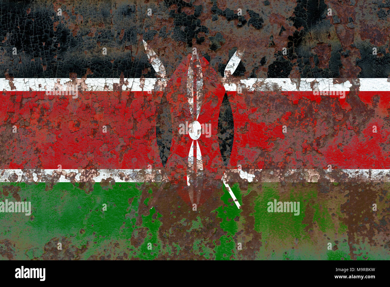 Old Kenya grunge background flag Stock Photo - Alamy