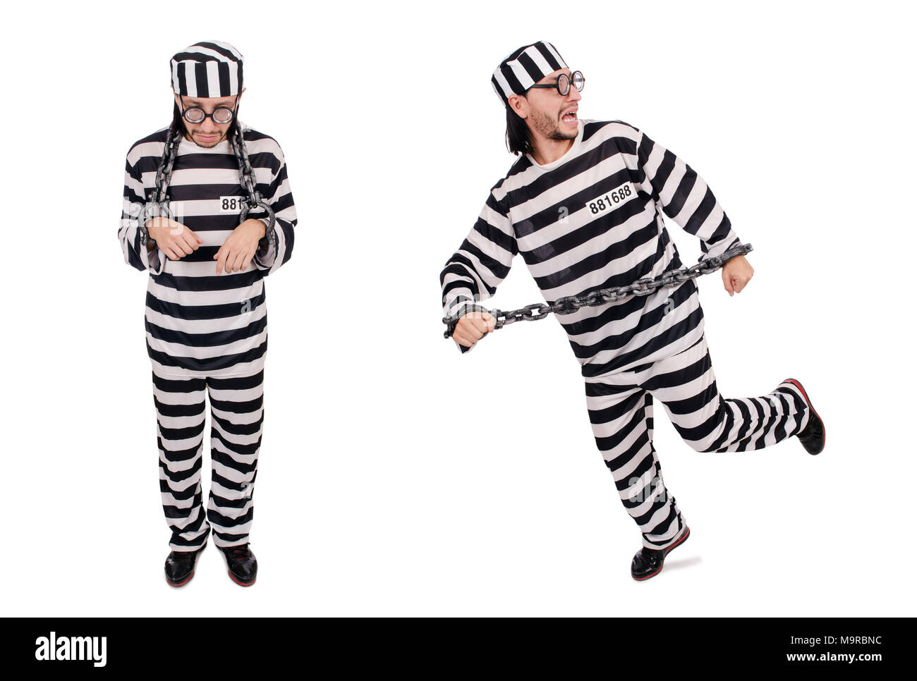 Prison inmate isolated on the white background Stock Photo - Alamy