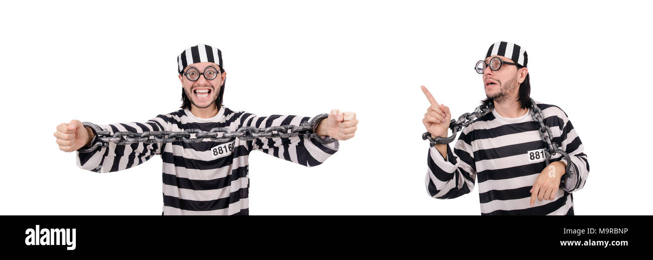 Prison inmate isolated on the white background Stock Photo - Alamy