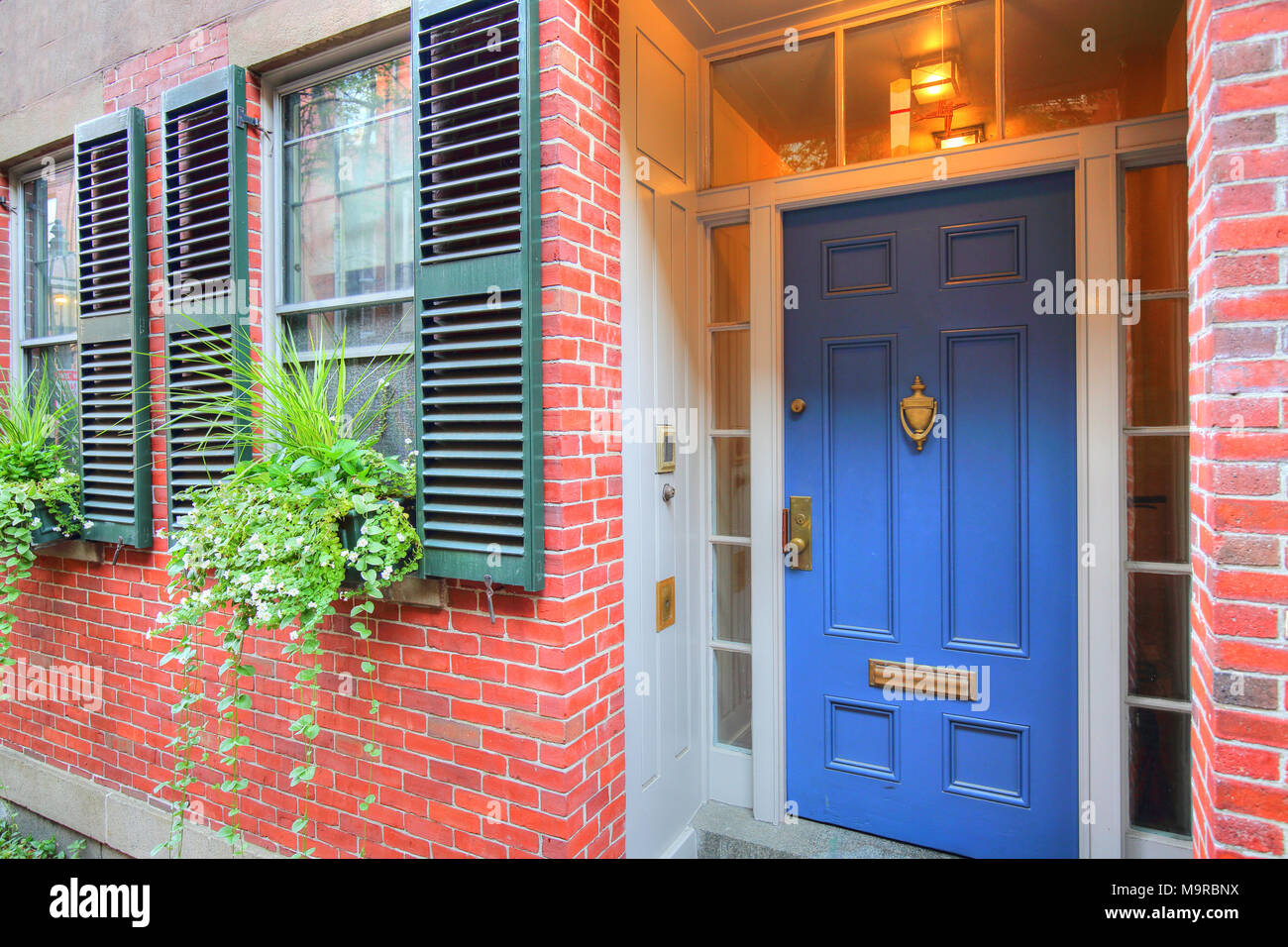 Boston typical houses in historic center Stock Photo - Alamy