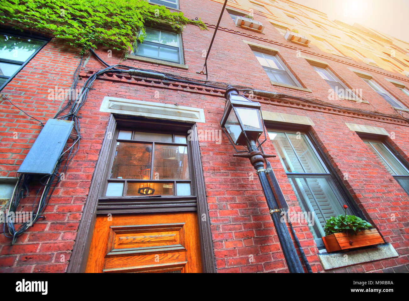 Boston typical houses in historic center Stock Photo - Alamy