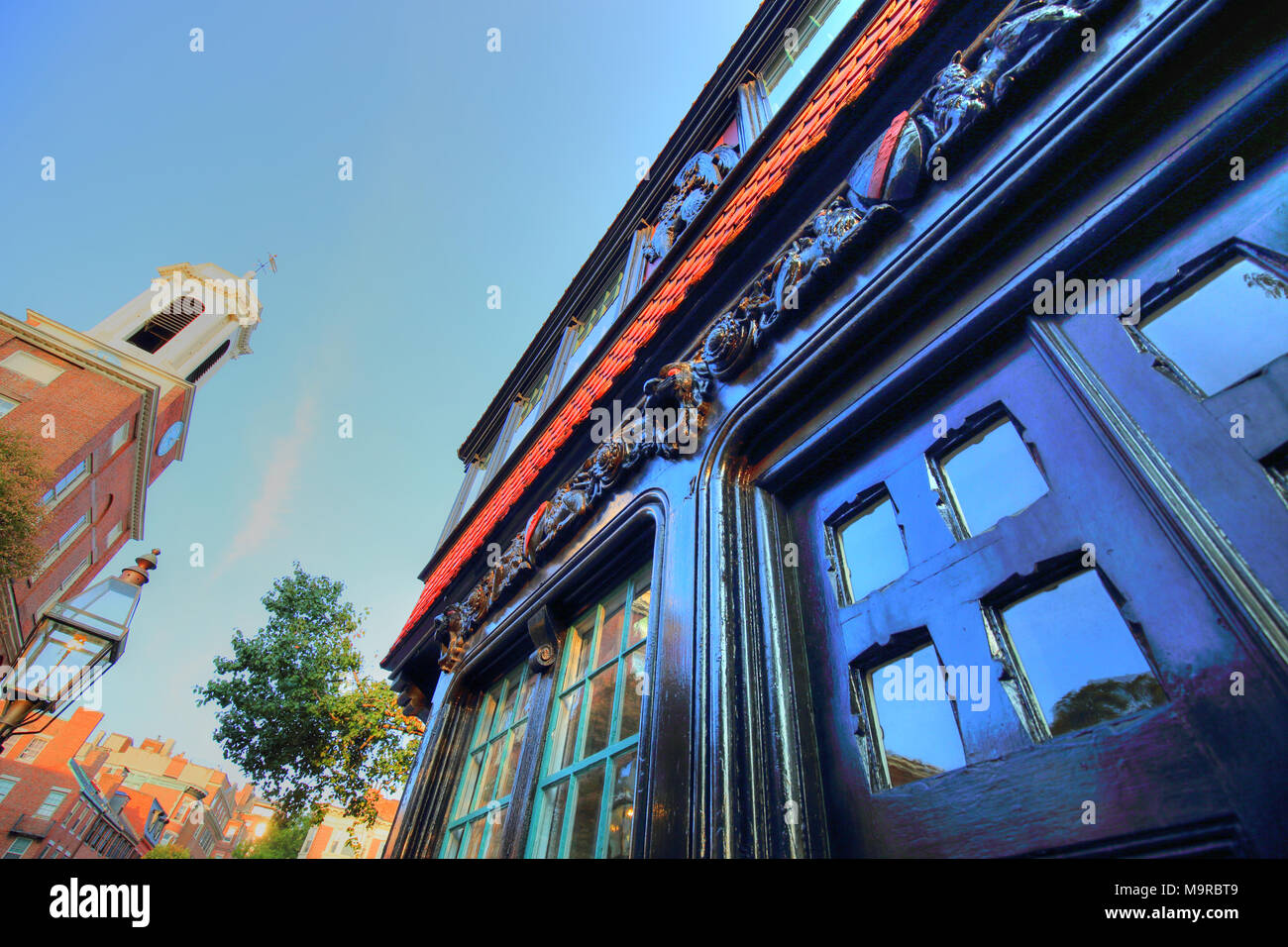Boston Beacon Hill at sunset Stock Photo - Alamy