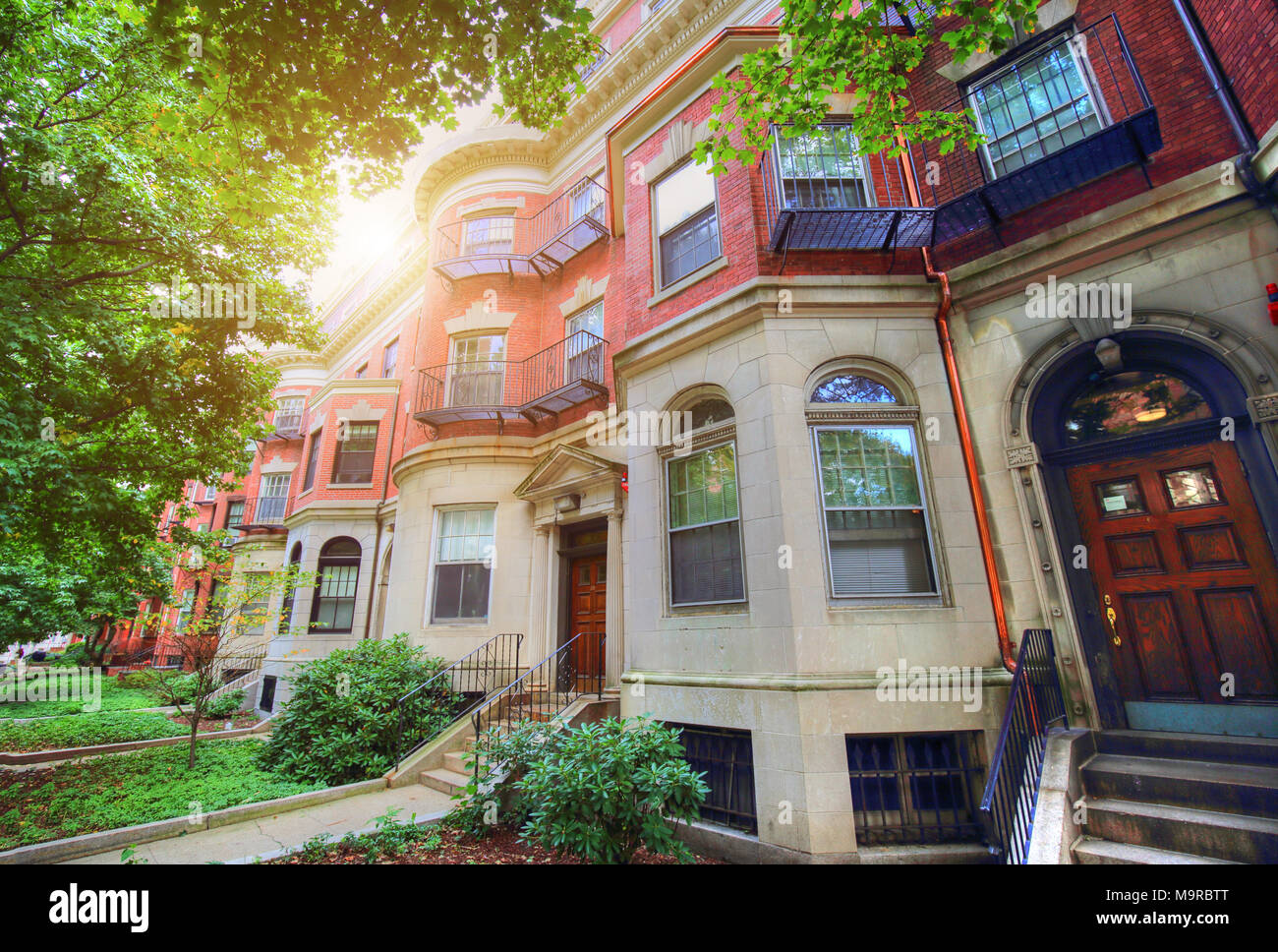 Boston typical houses hi-res stock photography and images - Alamy