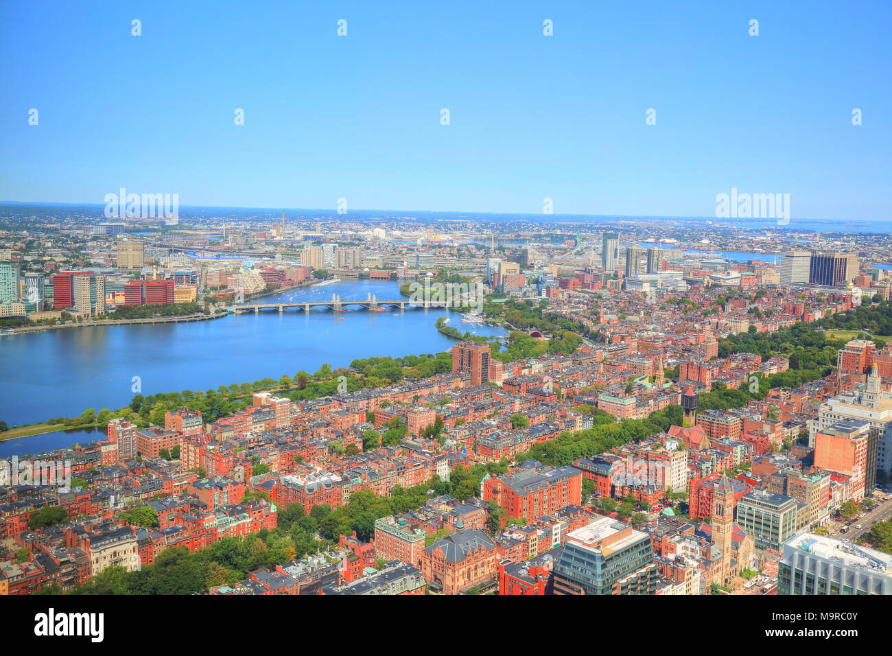 An aerial view of downtown boston hi-res stock photography and images ...
