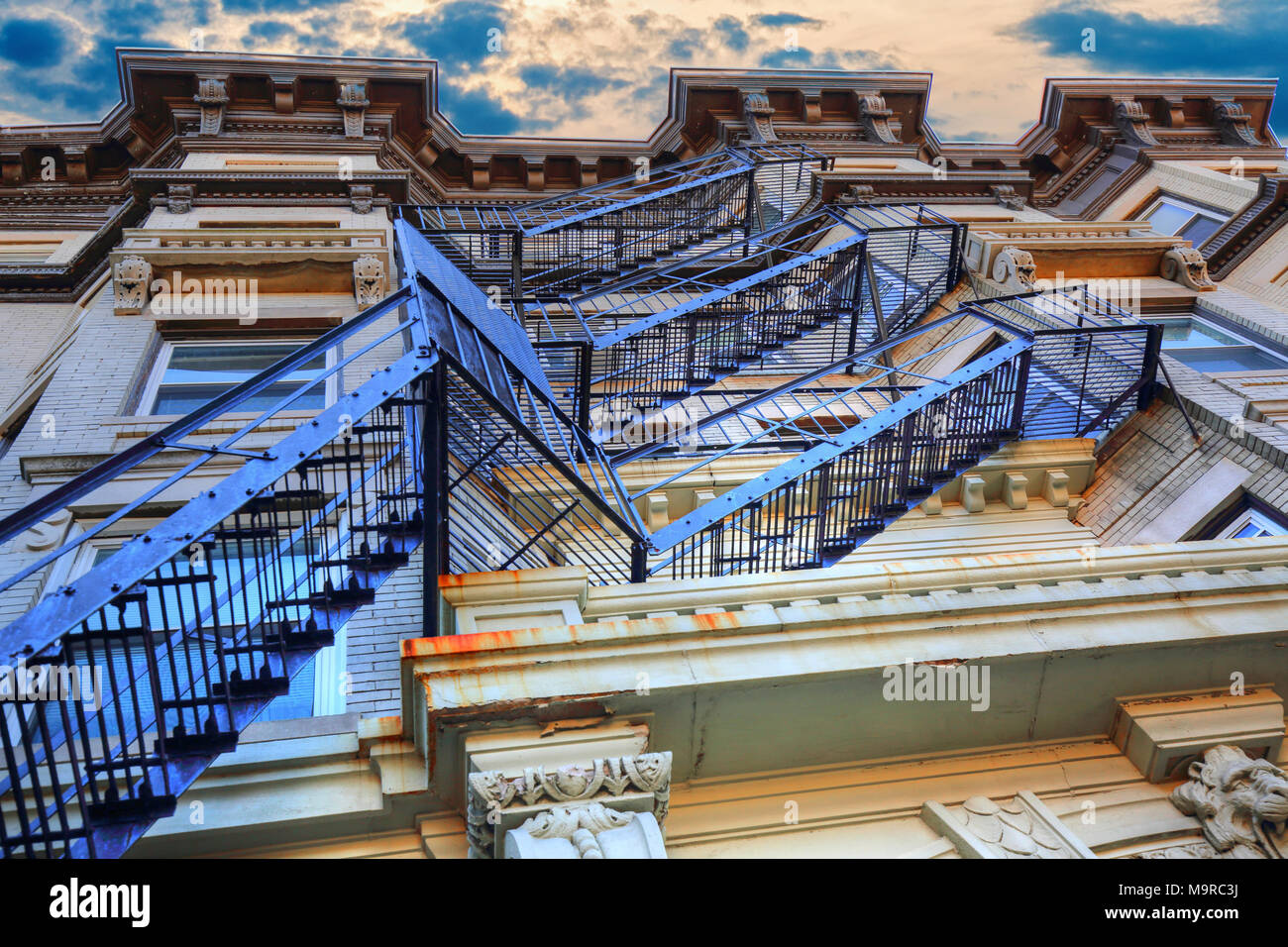 Boston typical houses Stock Photo - Alamy