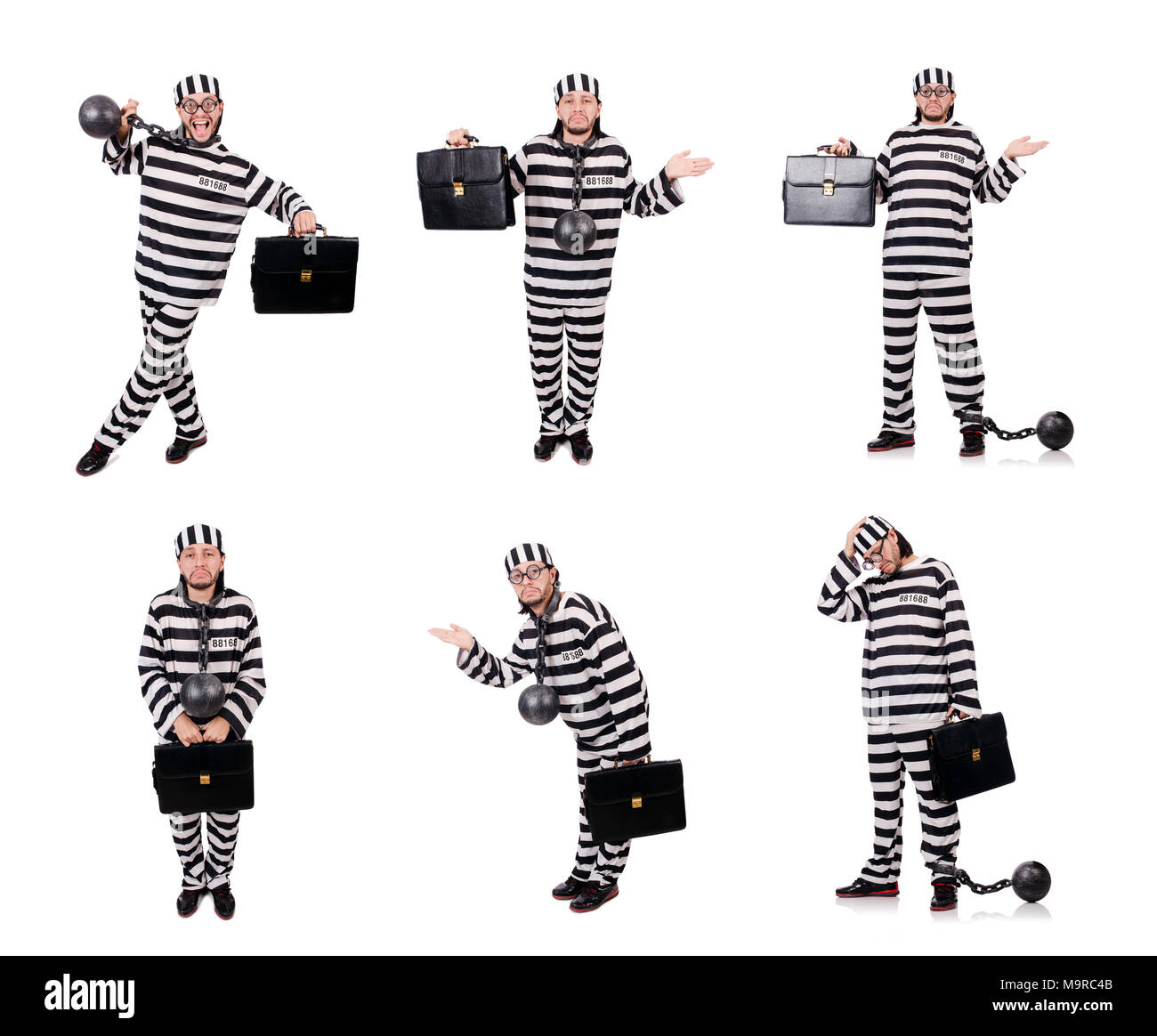 Prison inmate isolated on the white background Stock Photo - Alamy