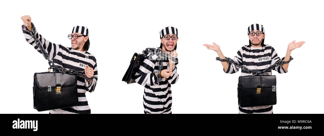 Prison inmate isolated on the white background Stock Photo - Alamy