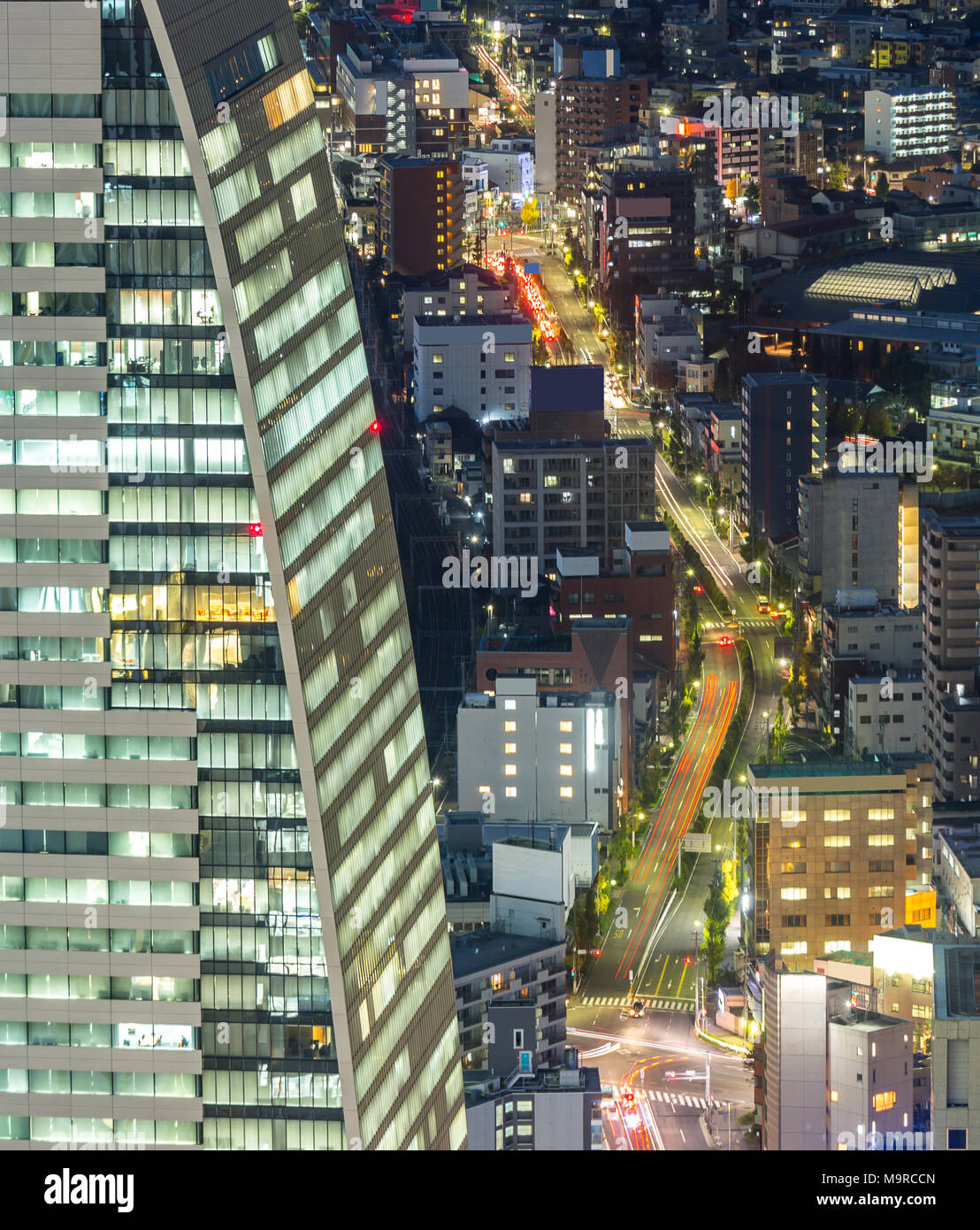 Aerial view of Nagoya night in Japan Stock Photo - Alamy